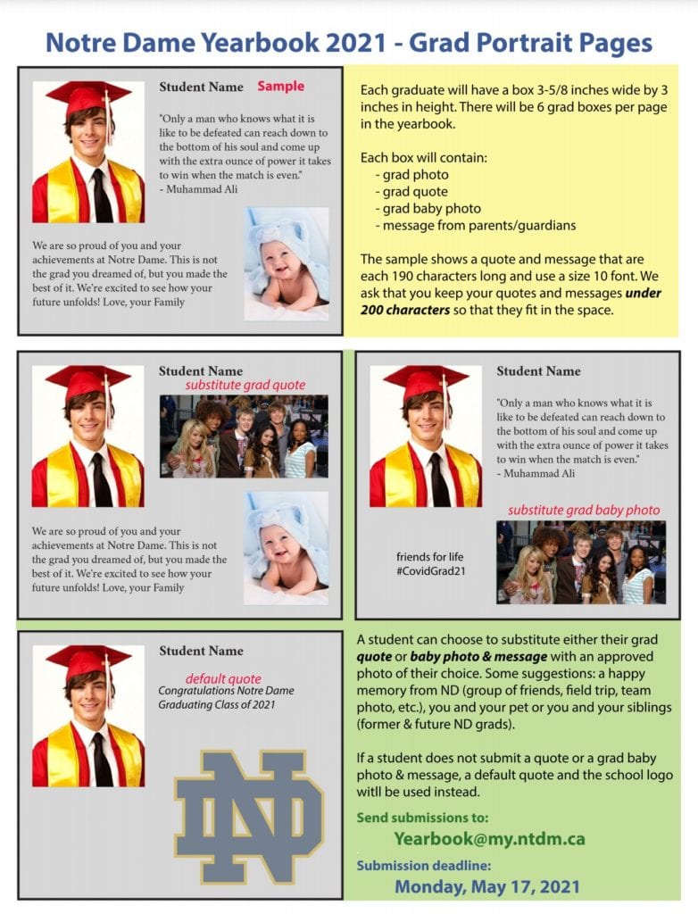Grad Yearbook Pages | Notre Dame Catholic Secondary School, Burlington