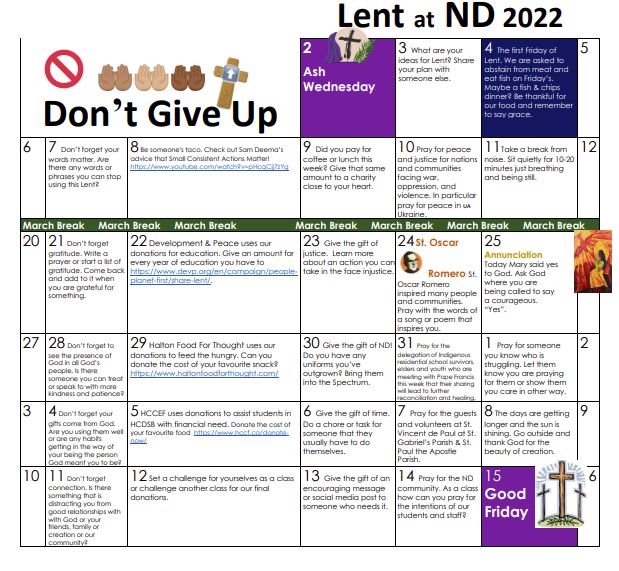 Don’t. Give. Up. Lent 2022. | Notre Dame Catholic Secondary School ... Don’t. Give. Up. Lent 2022. | Notre Dame Catholic Secondary School ...