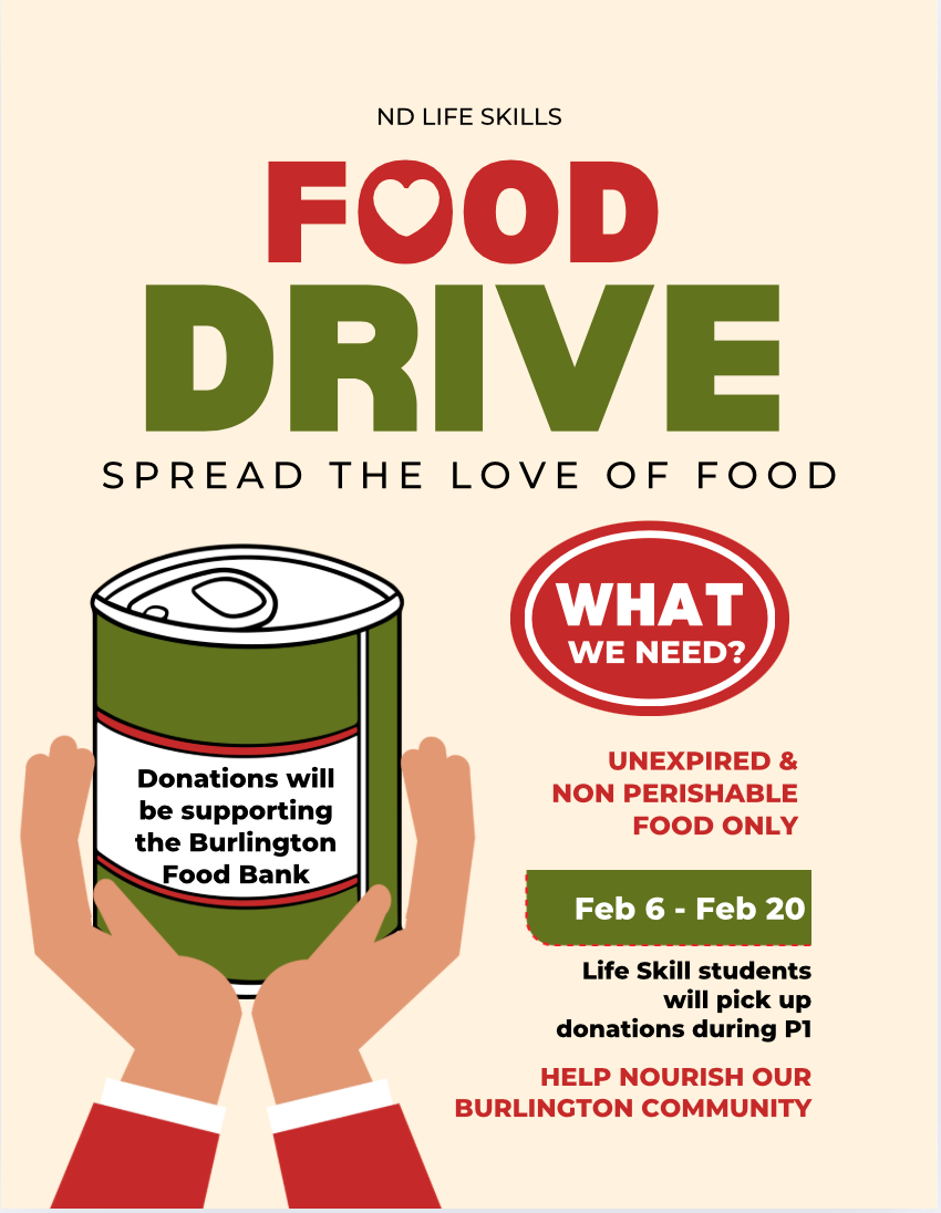 Life Skills Food Drive – Spread the LOVE of Food! | Notre Dame Catholic ...