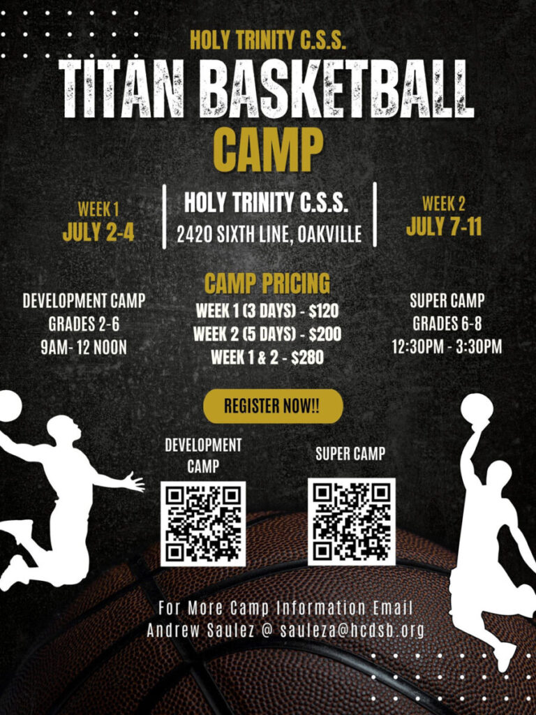 Titans Basketball Camp at Holy Trinity – Registration Now Open! | Holy ...