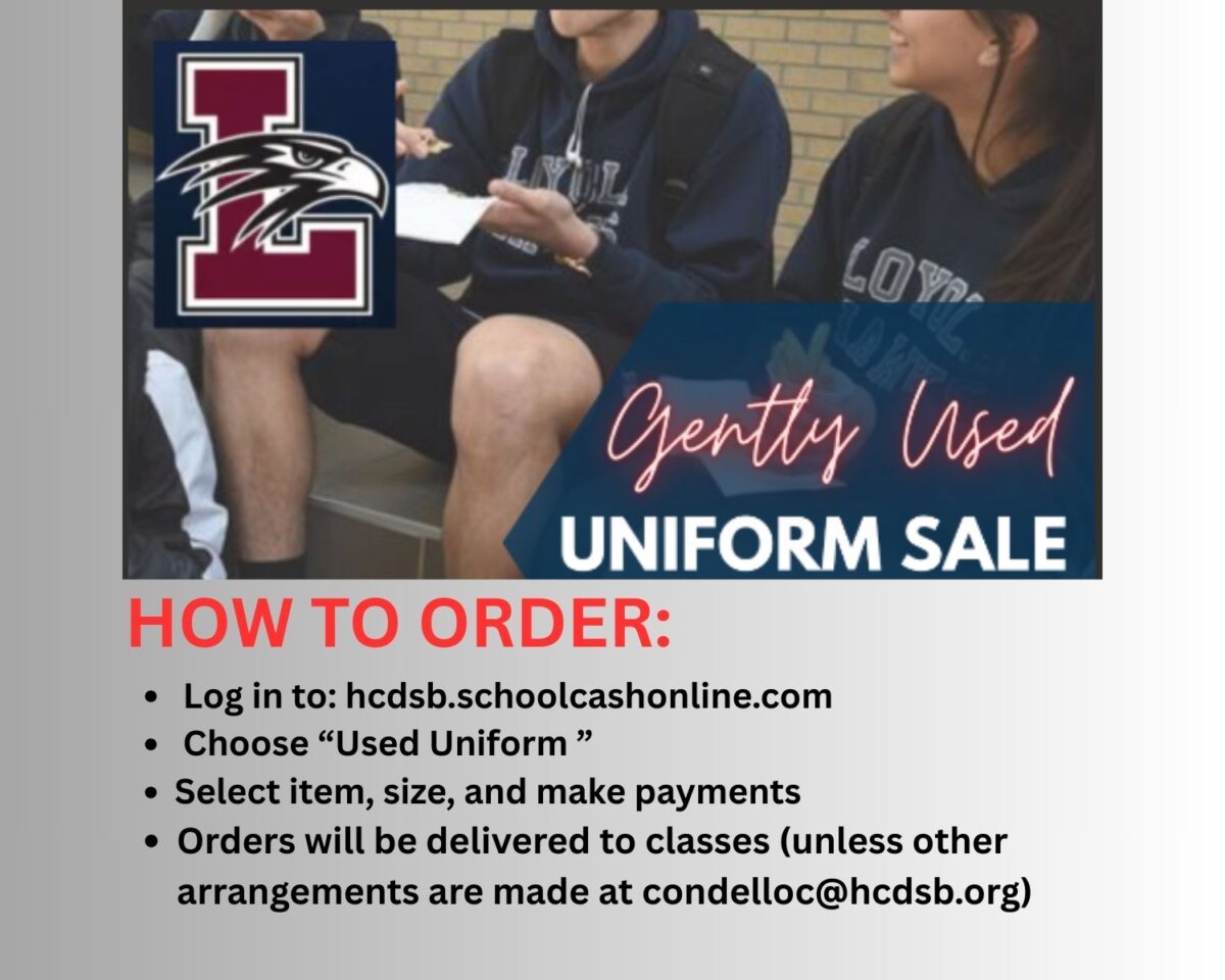 UNIFORM SALE – HOW TO ORDER | St. Ignatius of Loyola Catholic Secondary ...